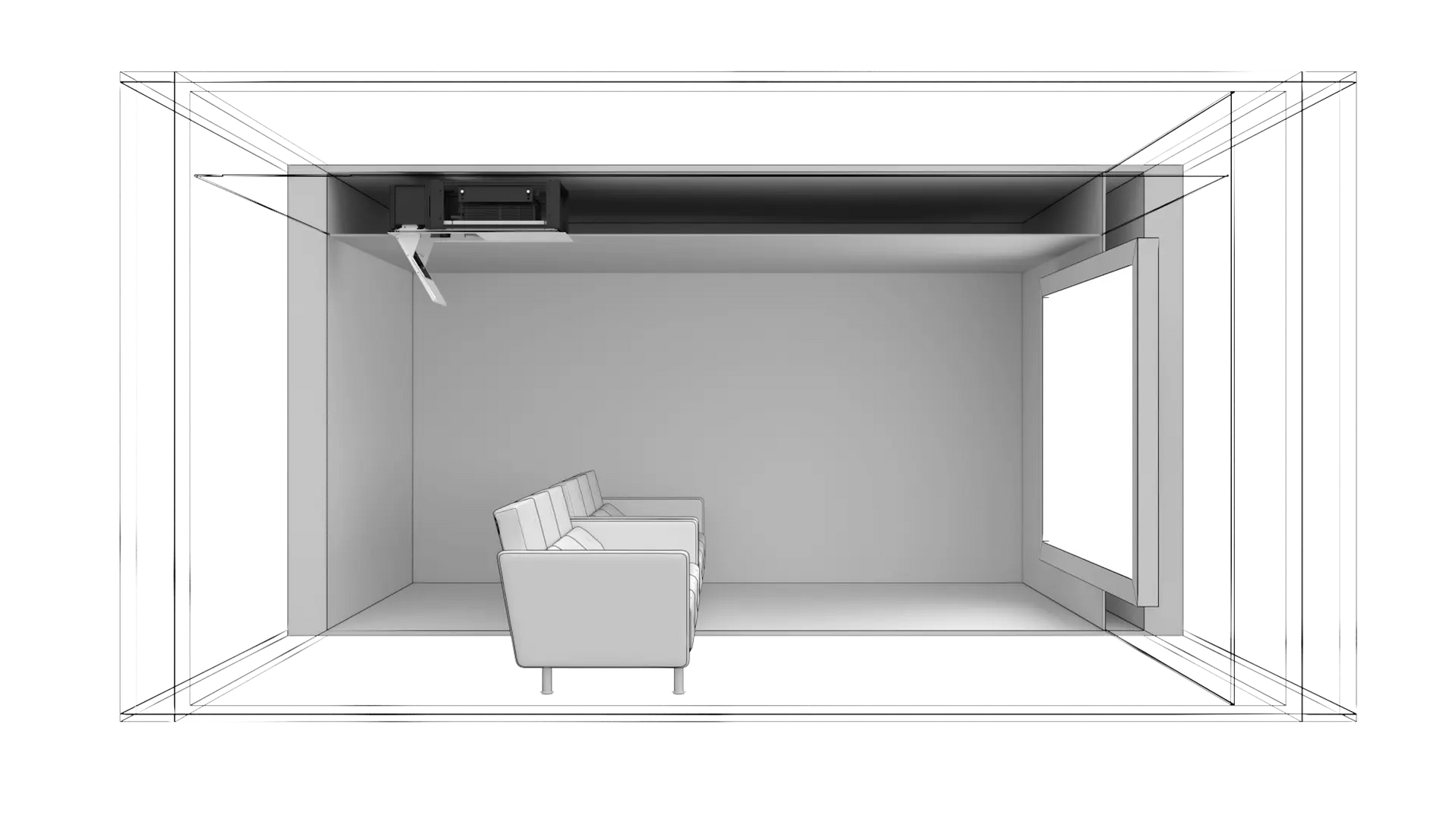 DT Mirror Drop: In-Ceiling Projector Mirror Mount